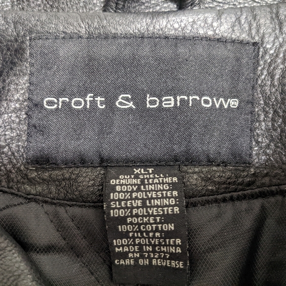 croft & barrow | Jackets & Coats | Croft And Barrow Mens Leather ...